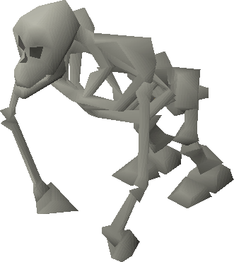 Skeleton Monkey - Runescape Old School Skeleton (331x371), Png Download