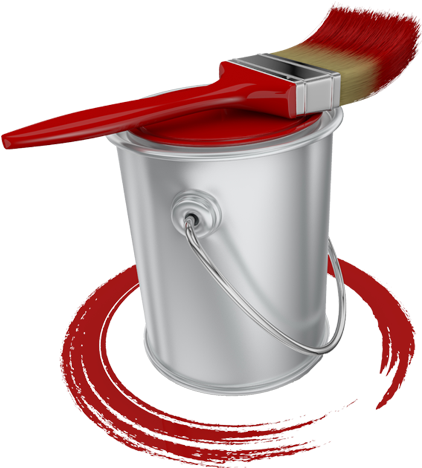 Red Paint Bucket Png (486x489), Png Download