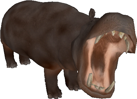 European Hippopotamus - Wiki (460x460), Png Download