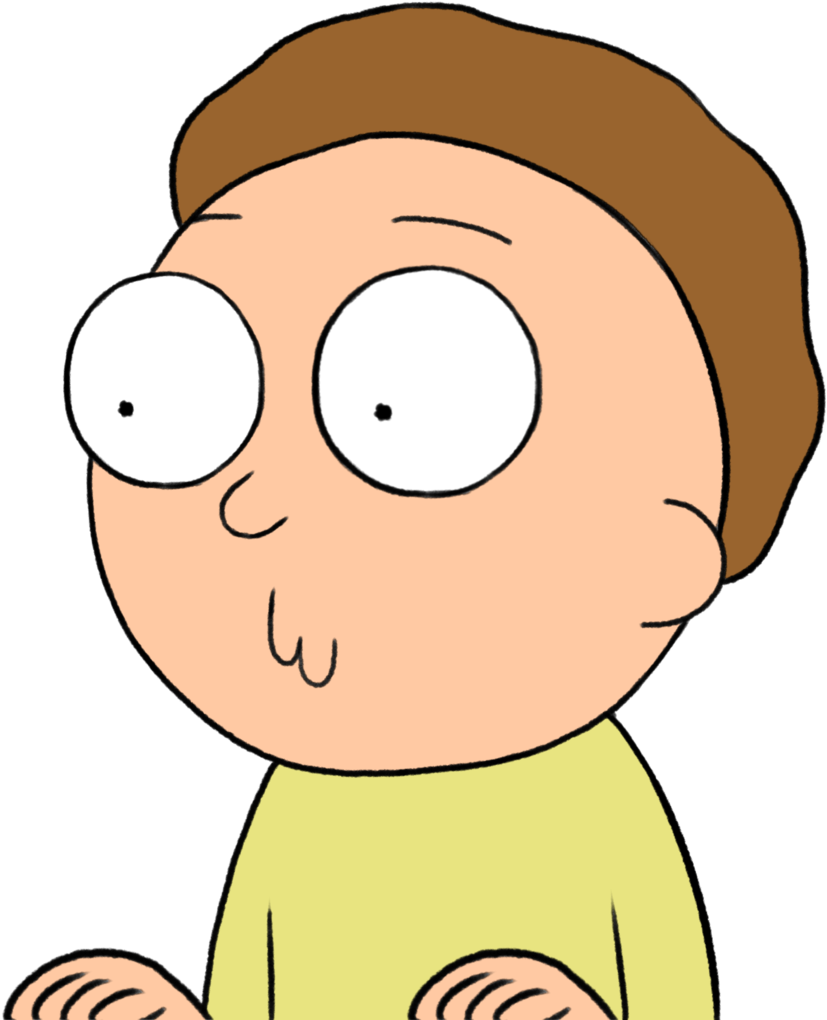 Peeking Morty - Cartoon (600x600), Png Download