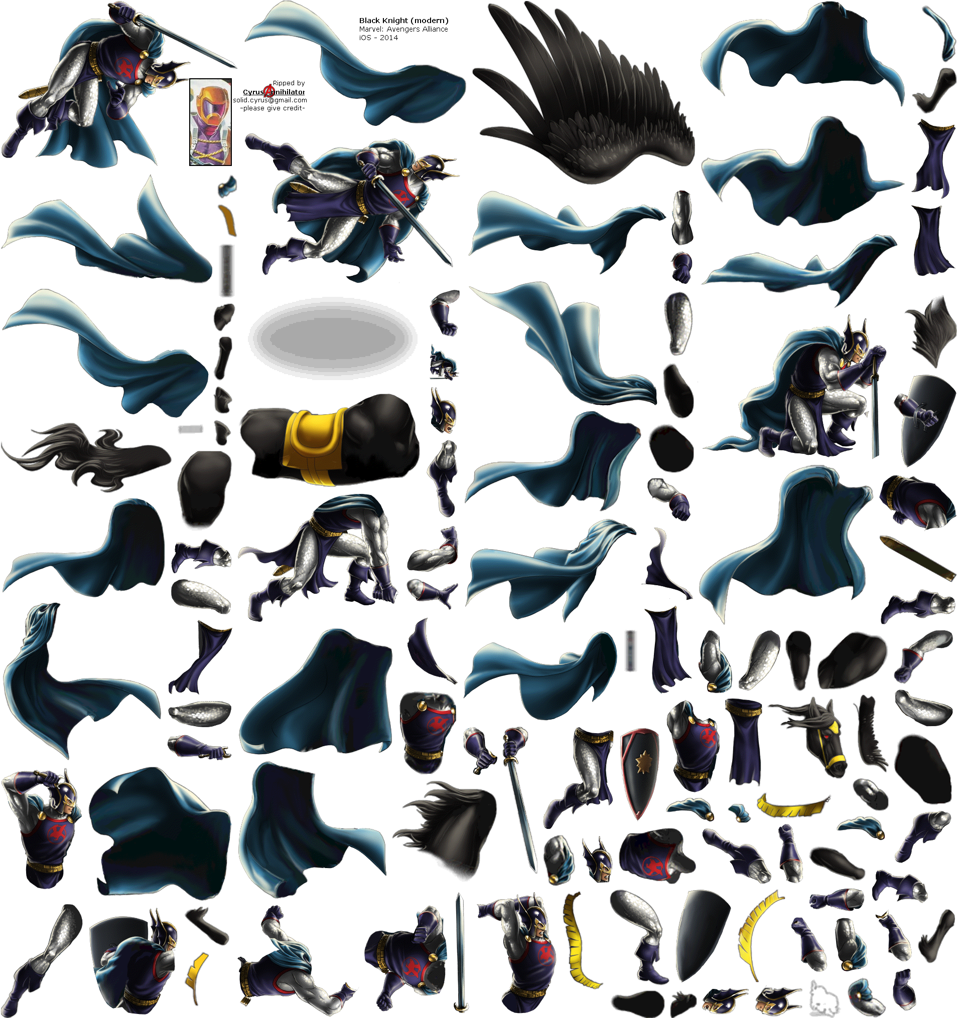 Click To View Full Size - Modern Black Knight (1920x2044), Png Download