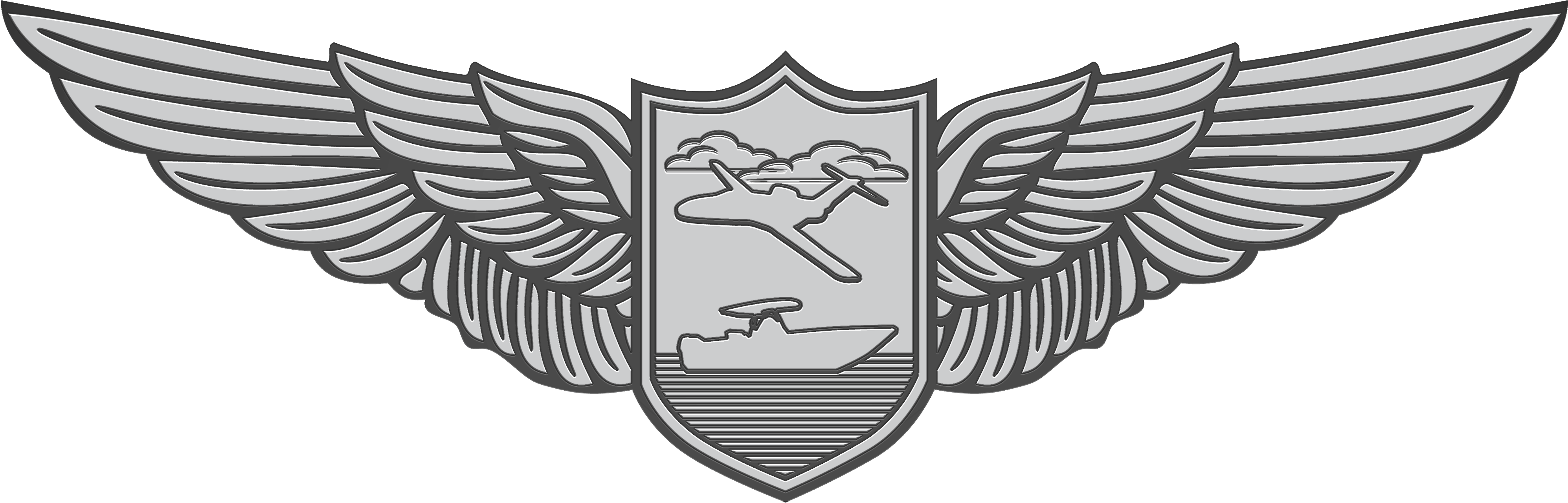 Hss Wings Final Silver - Army Aircrew Wings (4246x1404), Png Download