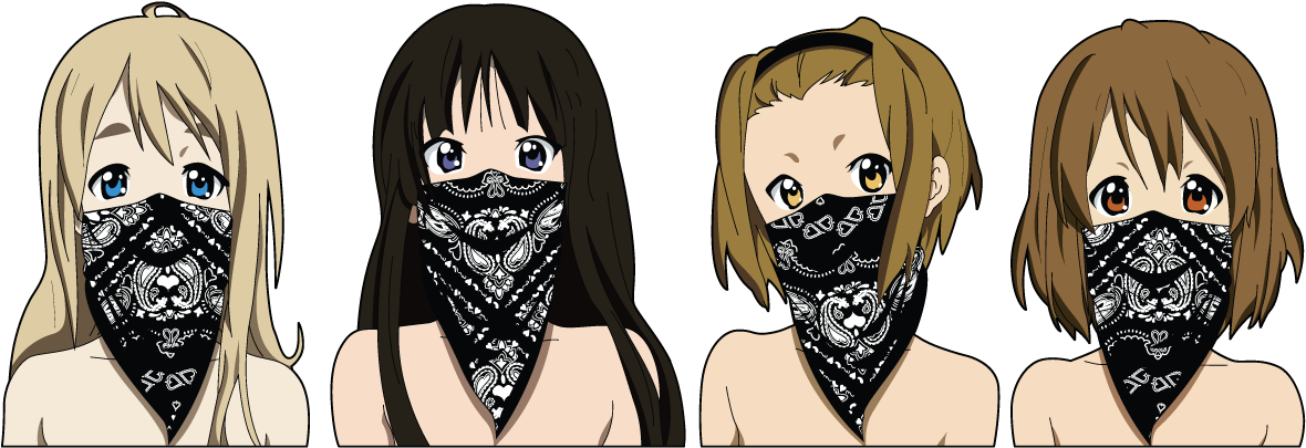 Image Of Anime Bandits - Zumprema Bandana Black - Gymtas - Zwart ...