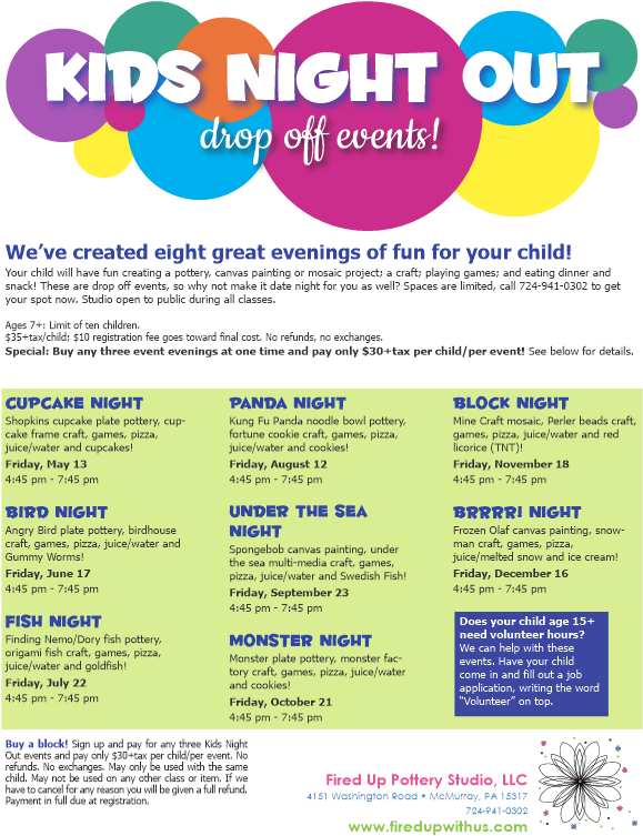 Kids Night Out - Circle (590x759), Png Download