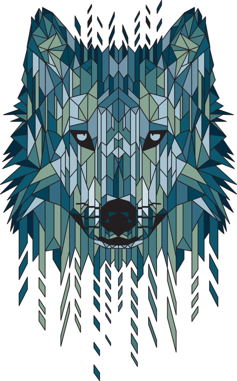 Geometric Wolf (800x1288), Png Download