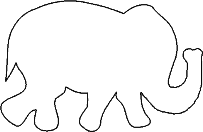 Elephant Outline - Elephants Outlines (759x599), Png Download