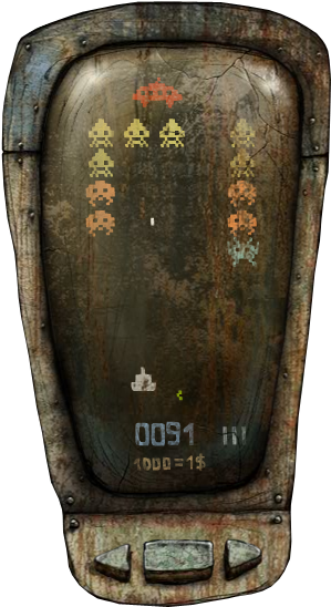 Space Invaders Machinarium - Headstone (307x557), Png Download