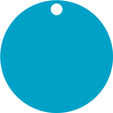 Blue Aluminum Circle Tag - Share .png (488x488), Png Download