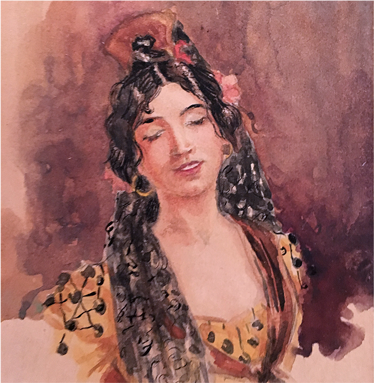 Spanish School "portrait Of Beautiful Woman" - Visual Arts (1400x1400 ...
