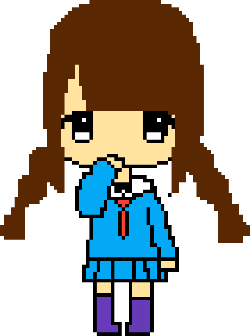 Cute Anime Girl - Minecraft (1200x1200), Png Download