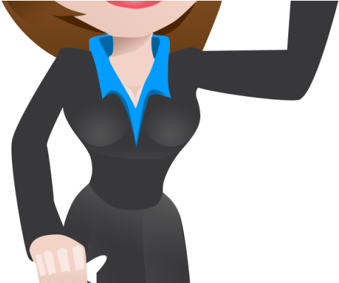 Download Business Woman With Goodbye - Cartoon | Transparent PNG ...