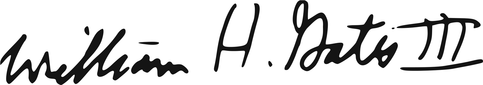 Open - Bill Gates Signature (2000x475), Png Download