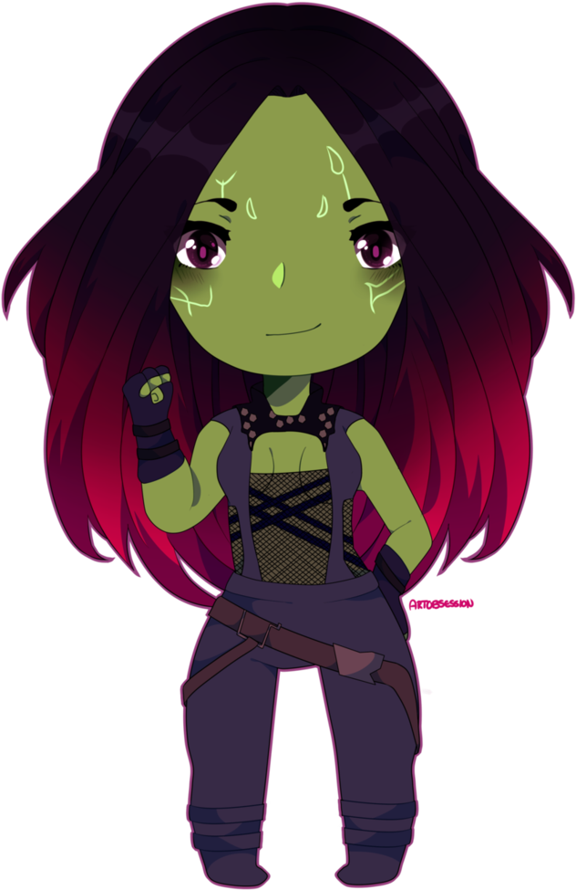 Chibi Speedpaint By Adorablemangolover - Cartoon Version Of Gamora ...