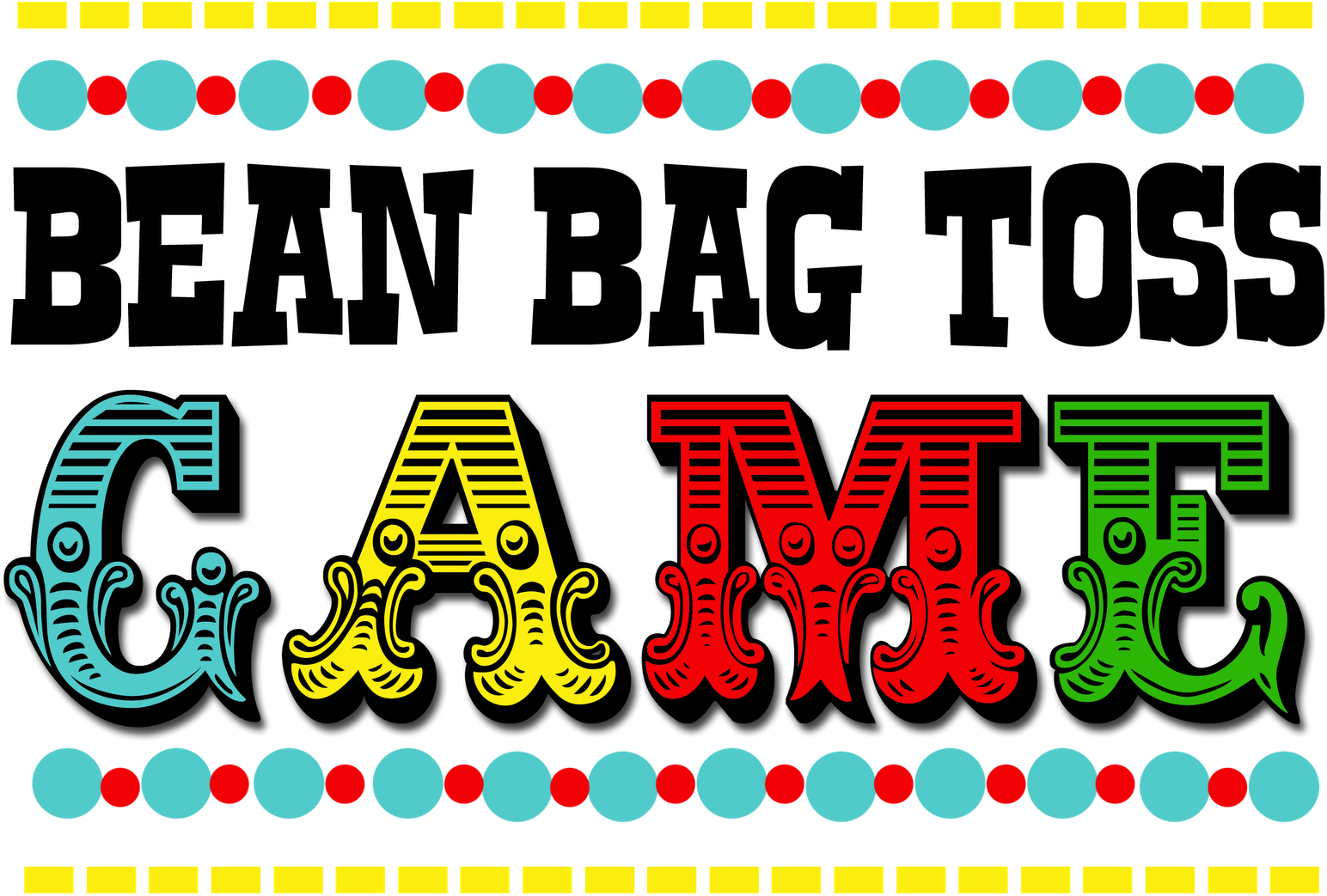 Download Printable Carnival Game Signs - Bean Bag Toss Sign ...