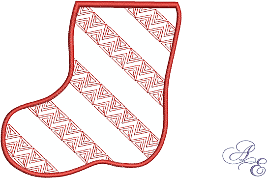 Chevron Gift Card Stocking - Sock (722x361), Png Download