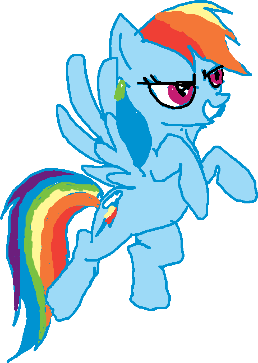 File 137377809618 - Mlp Rainbow Dash Render (1000x1400), Png Download