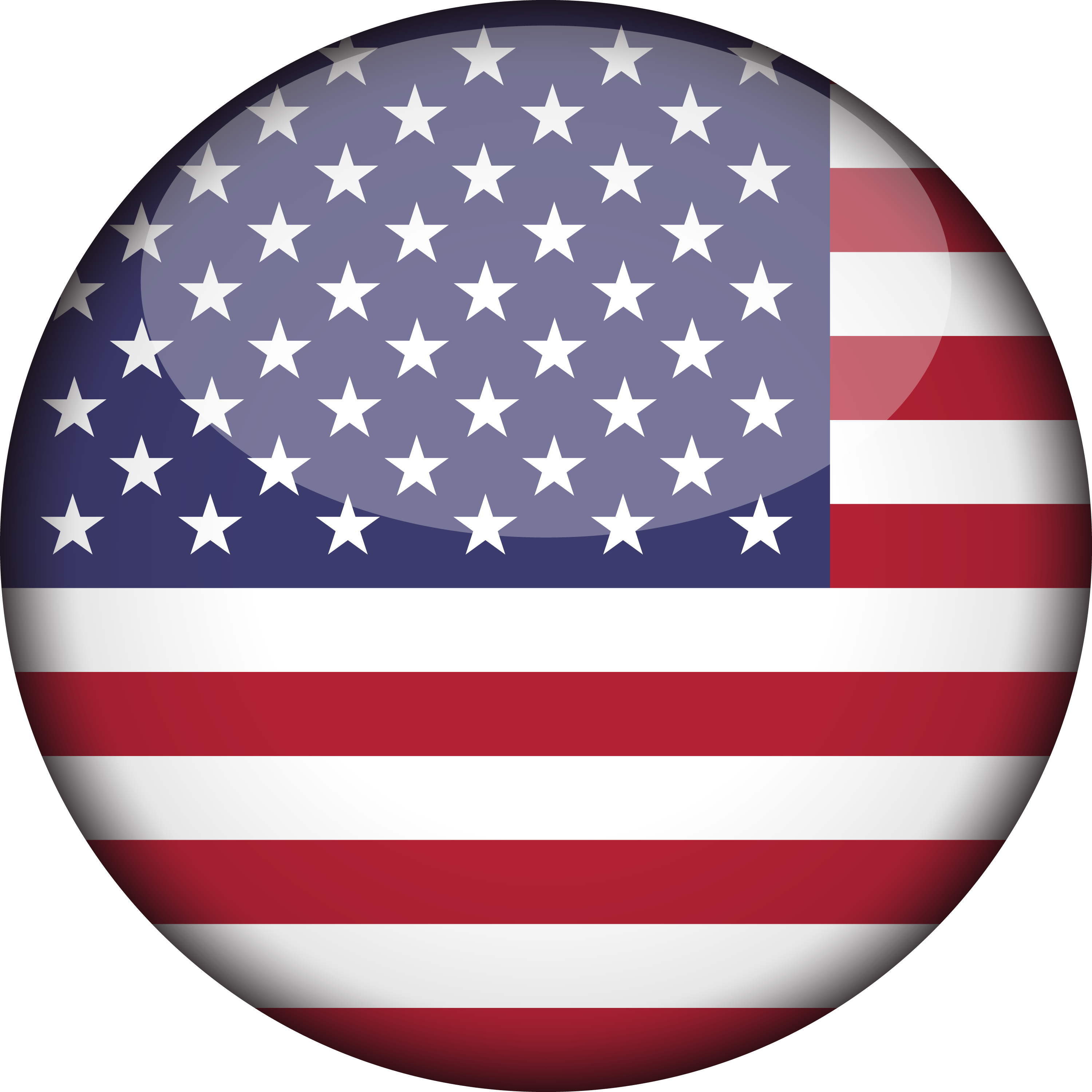 United States Of America Flag 3d Round Xl - American Flag Icon Png ...
