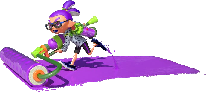 Purple Inkling - Splatoon Purple Inkling (736x368), Png Download