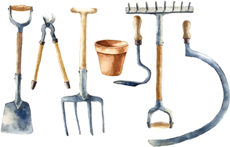 Download Shovel Tools Png Transparent Image - Watercolor Farm Tool ...