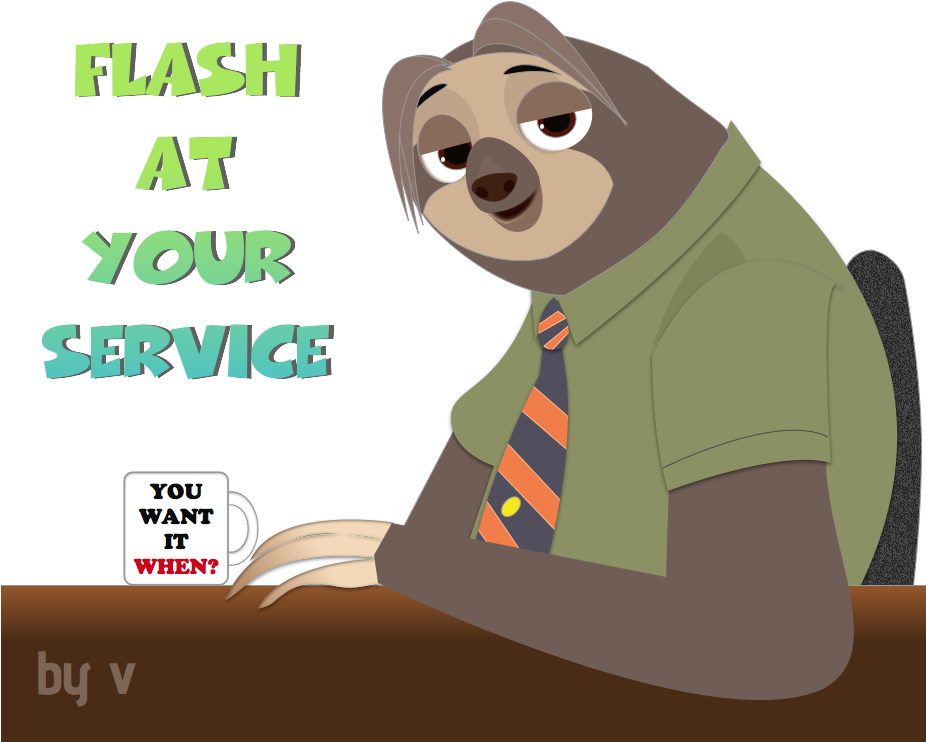 Flash The Glorious Sloth From Zootopia By Spnick On - Zootopia Flash ...