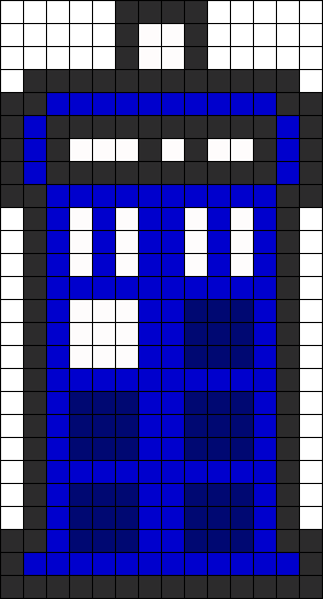Tardis Perler Bead Pattern / Bead Sprite - Tardis Pixel Art Grid ...