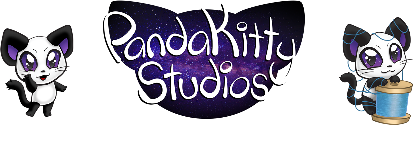 Panda Kitty Studios - Calligraphy (1800x600), Png Download