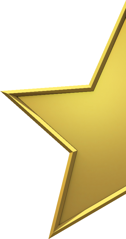 Download Gold Star Half - 3d Gold Star Png | Transparent PNG Download | SeekPNG