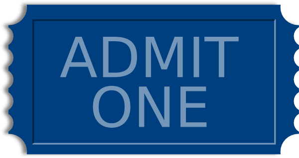 Blue Raffle Ticket Clipart