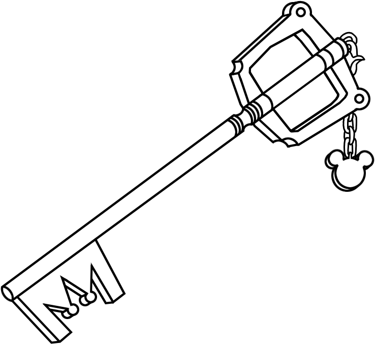 Kingdom Key - Kingdom Hearts Keyblade Drawing (806x746), Png Download