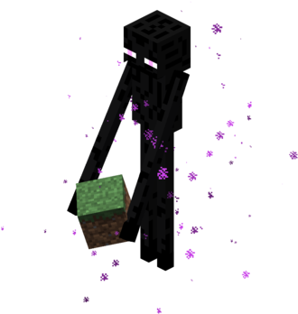 Enderman Holding - Minecraft Enderman (400x400), Png Download