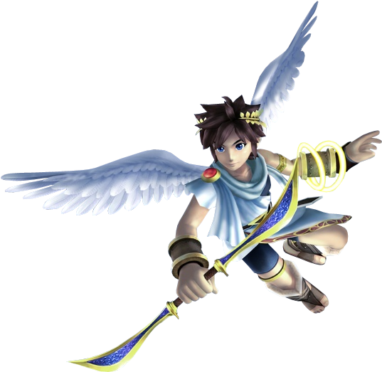 Pit Flying Ssbb - Pit Smash Bros Png (609x543), Png Download