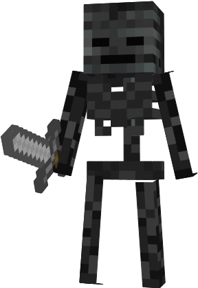 Minecraft Wither Skeleton (316x428), Png Download