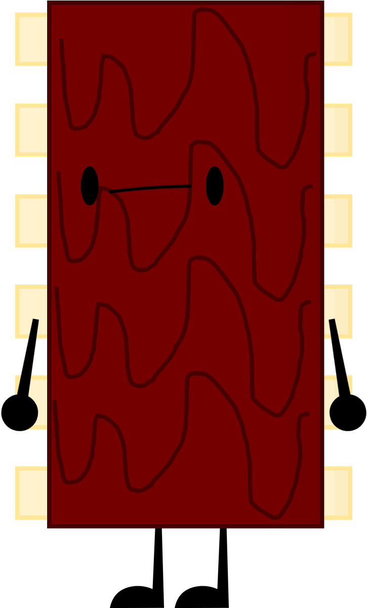 Baby Back Ribs Pose - Drawing (734x1198), Png Download