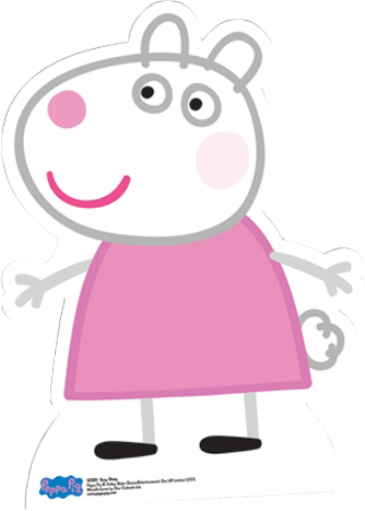 Suzy Sheep Cut Out Standee - Suzy Sheep From Peppa Pig (334x467), Png ...