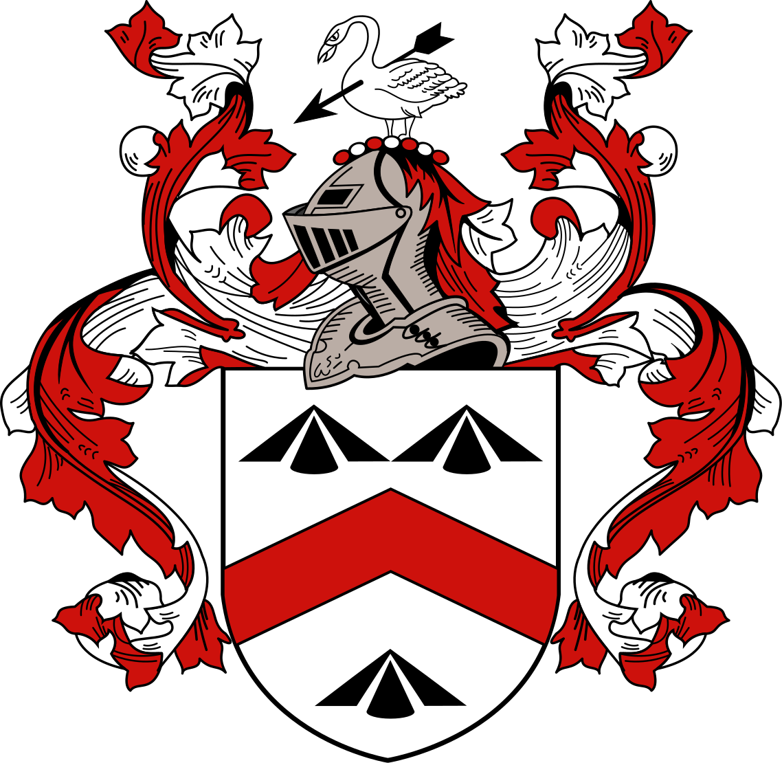 Family Crest Template Png - Walsh Coat Of Arms (1138x1110), Png Download