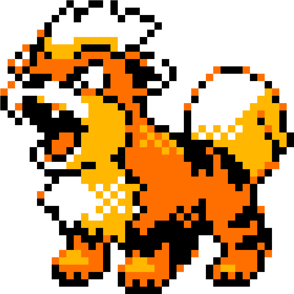 Download Growlithe - Pikachu Déguisé En Pokémon Pixel Art | Transparent ...