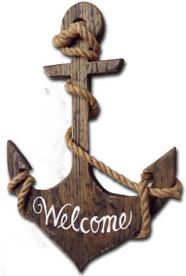 Anchor Welcome Sign Home Decor - Cross (400x390), Png Download