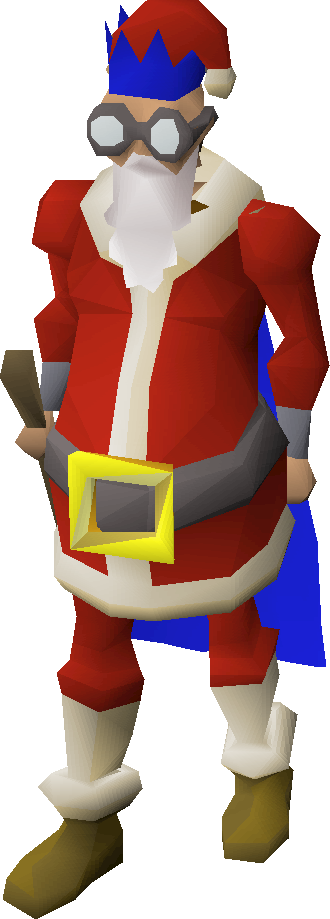 Wise Old Man - Wise Old Man Santa Osrs (330x919), Png Download
