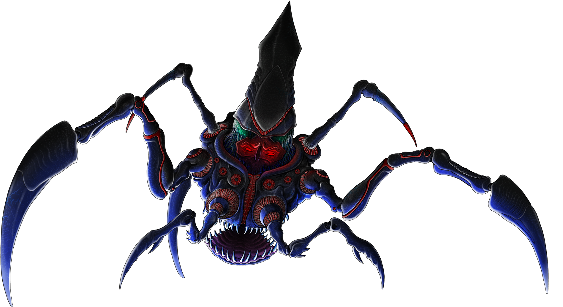 Metroid Prime - Metroid Prime Boss Art (1932x1076), Png Download
