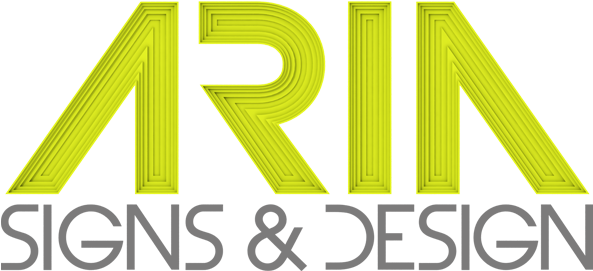 Aria Signs & Design - Logo (600x275), Png Download