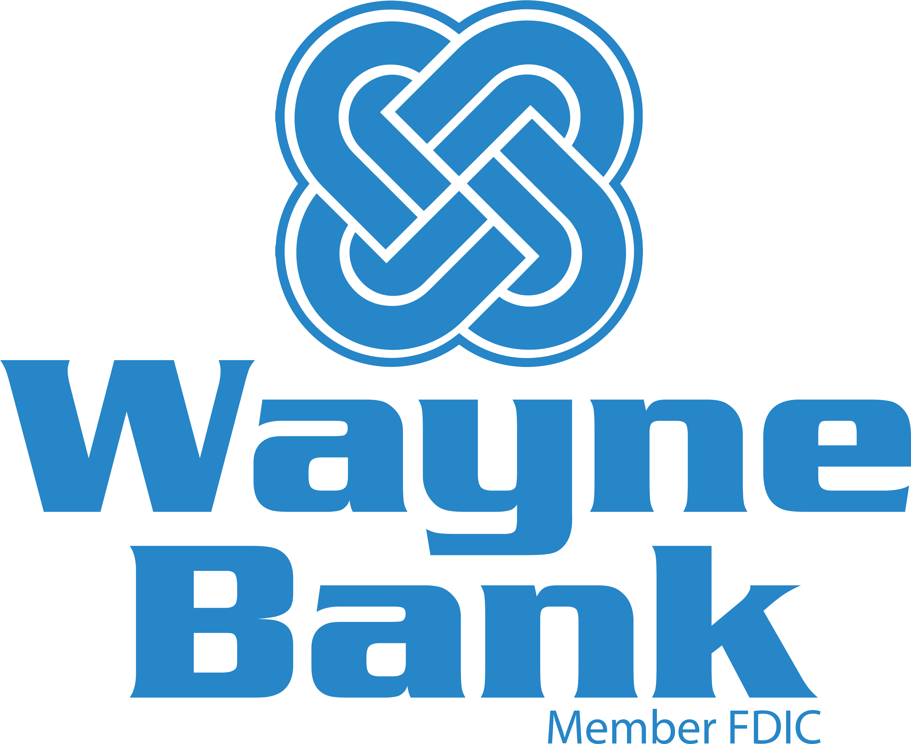 Bank Blue - Bank Logo Vertical Horizontal (3600x3000), Png Download