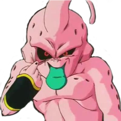 1506696224-sticker - Kid Buu Laughing (533x400), Png Download