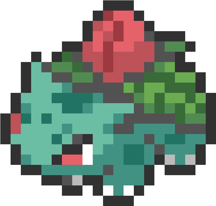 Main Image - Pixel Bulbasaur (1188x1188), Png Download