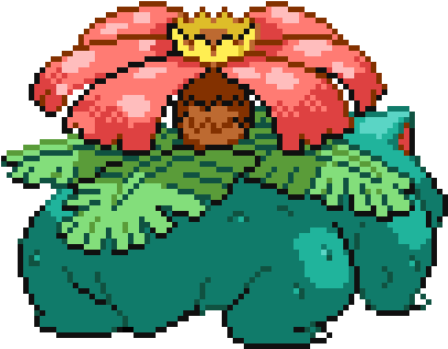 Permalink - Mega Venusaur Sprite Back (475x410), Png Download