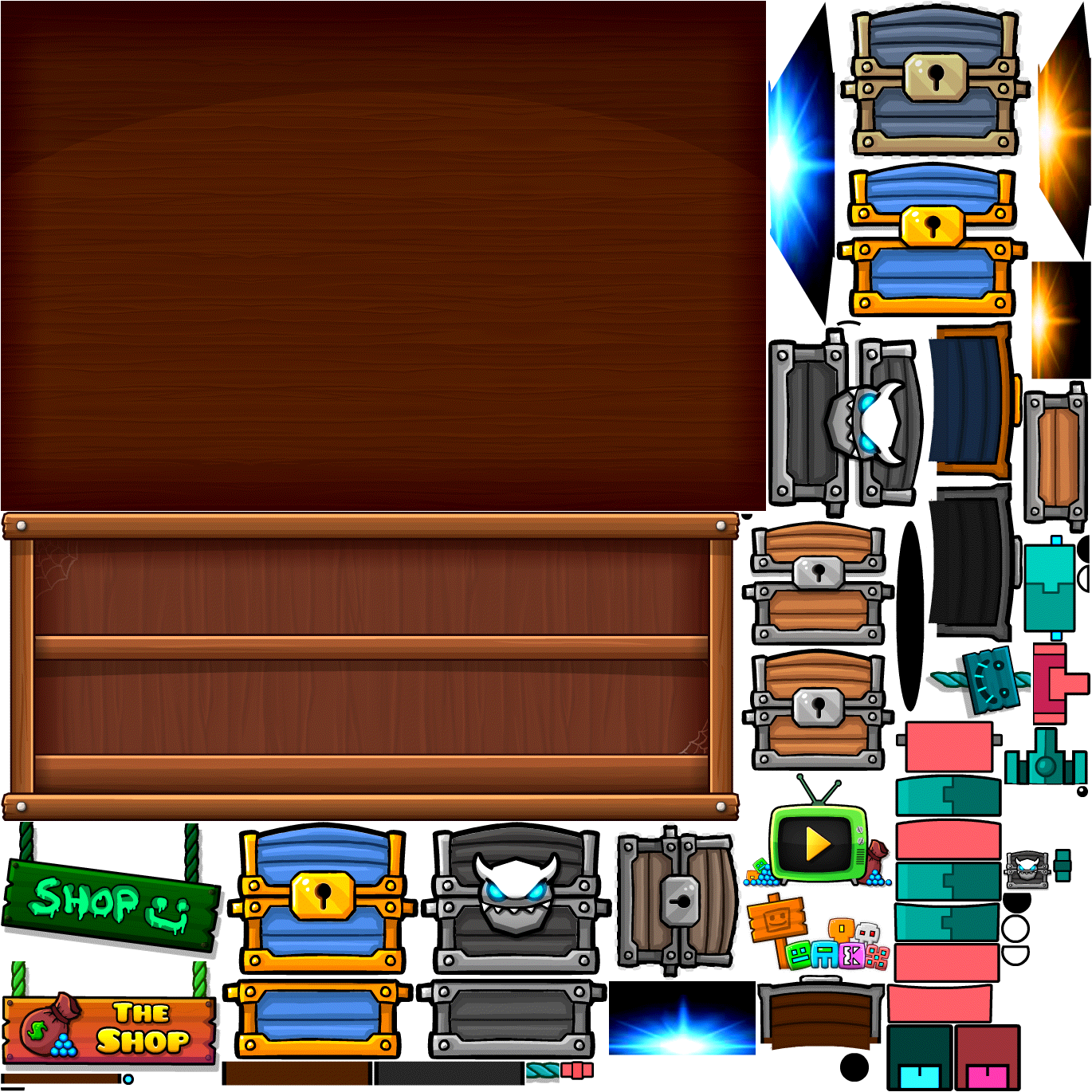 Click For Full Sized Image The Shop - Geometry Dash Shop Png (1370x1370 ...