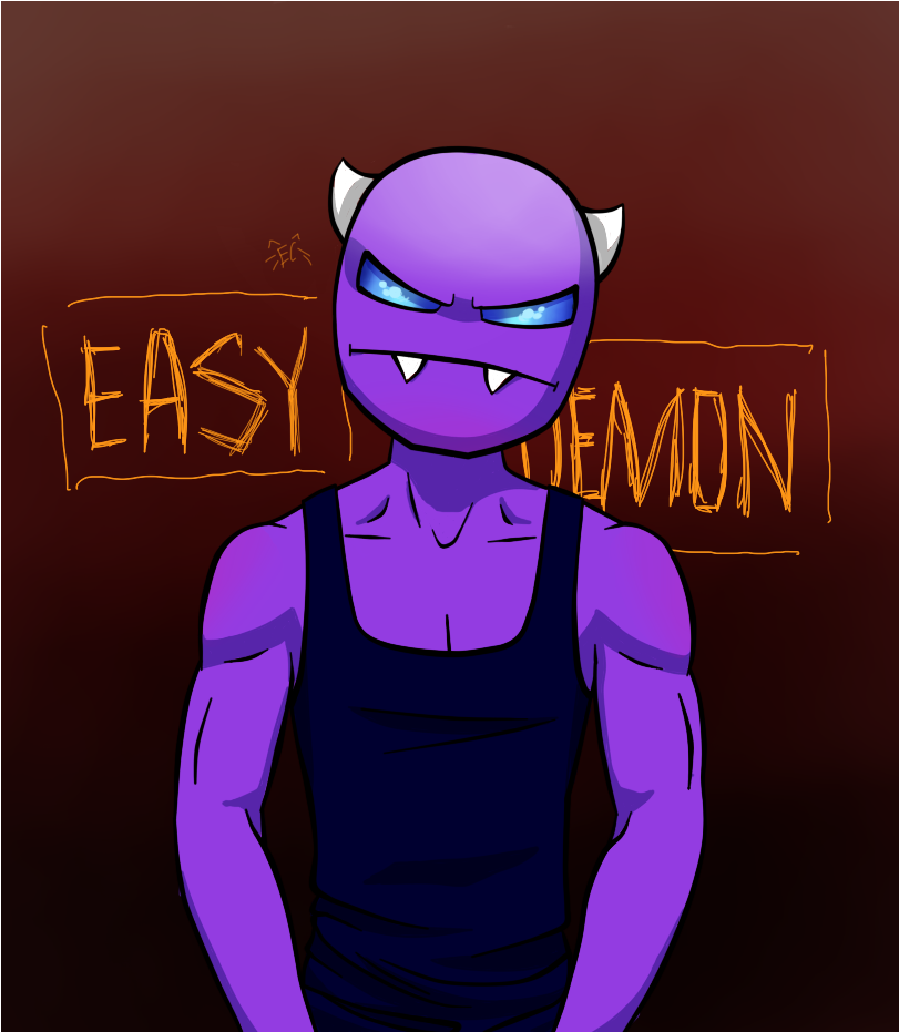 Author Comments - Geometry Dash Demon (1210x930), Png Download