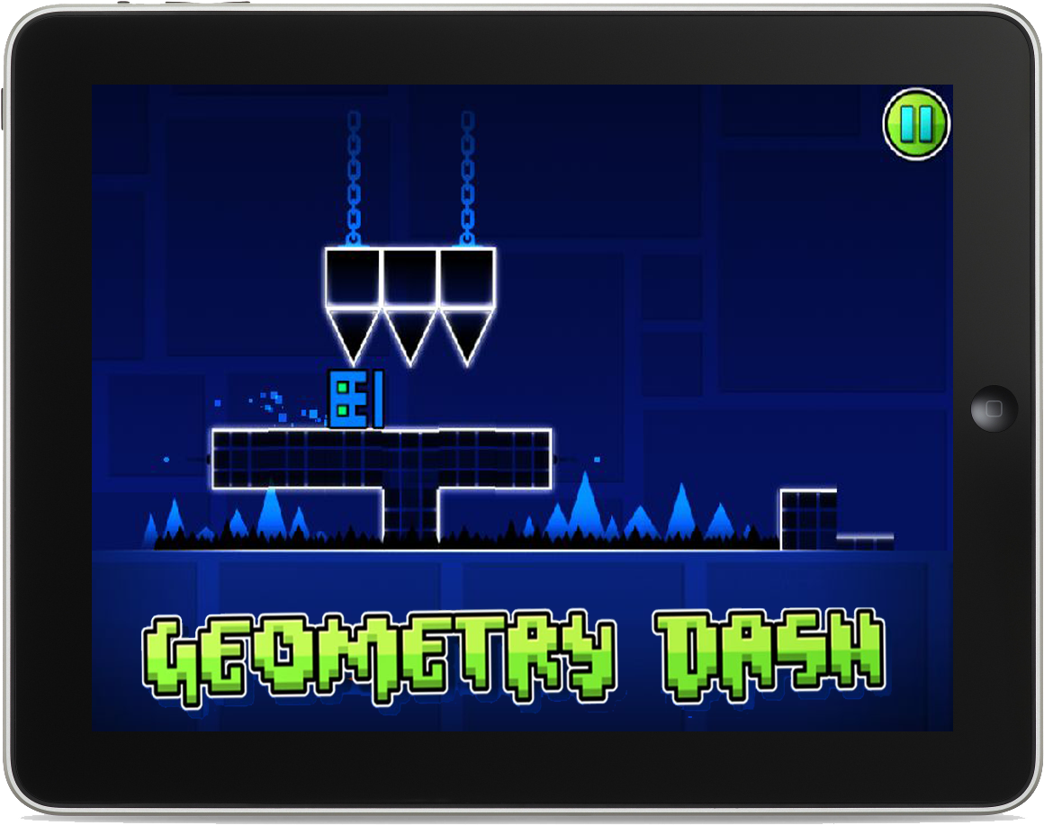 Geometry Dash Para Ipad - Geometry Dash Ipad (1350x1003), Png Download