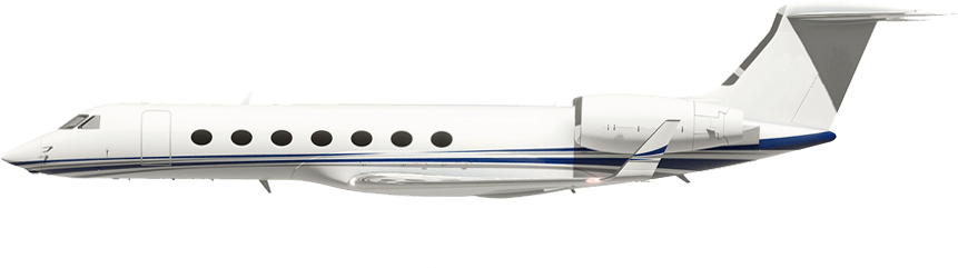 Competitive Pricing - Gulfstream G550 Side View (860x255), Png Download