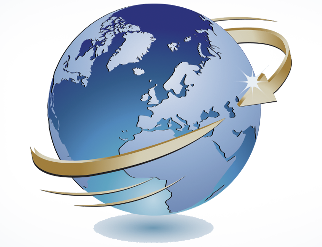 International Transfer - Globe 3d Vector Png (1087x834), Png Download