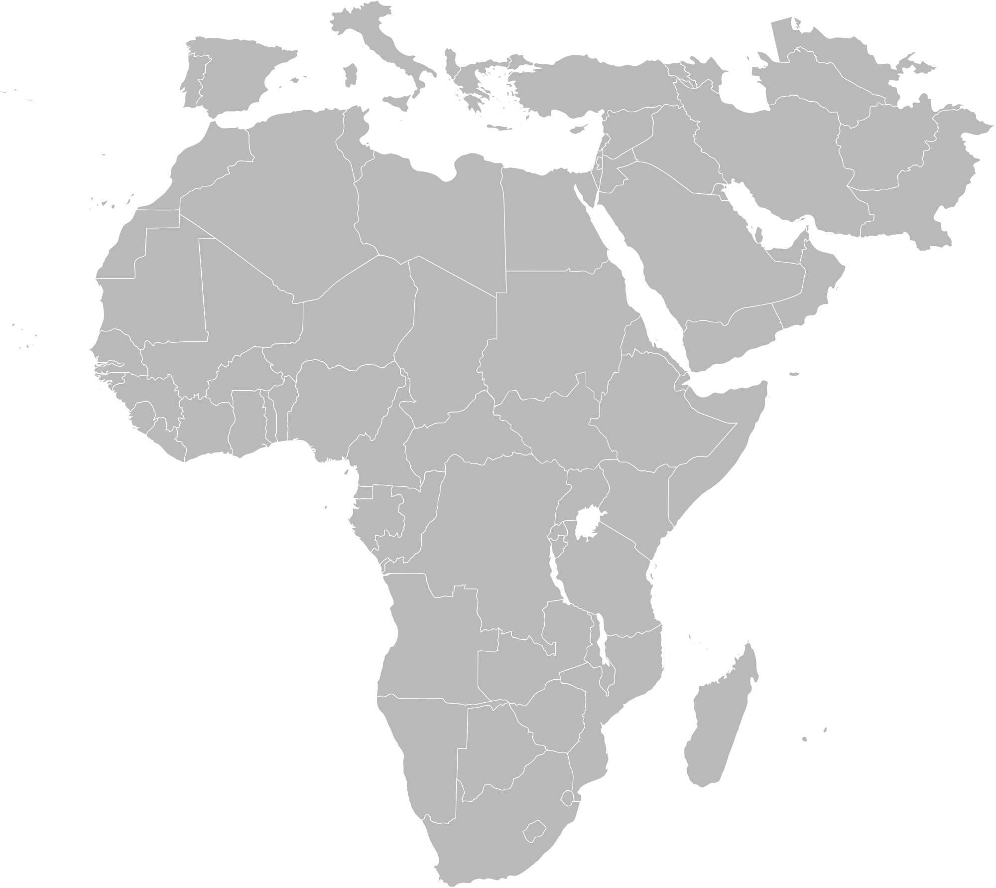 Africa Blank Map Png Clip Free Download - Blank Map Of Africa And ...